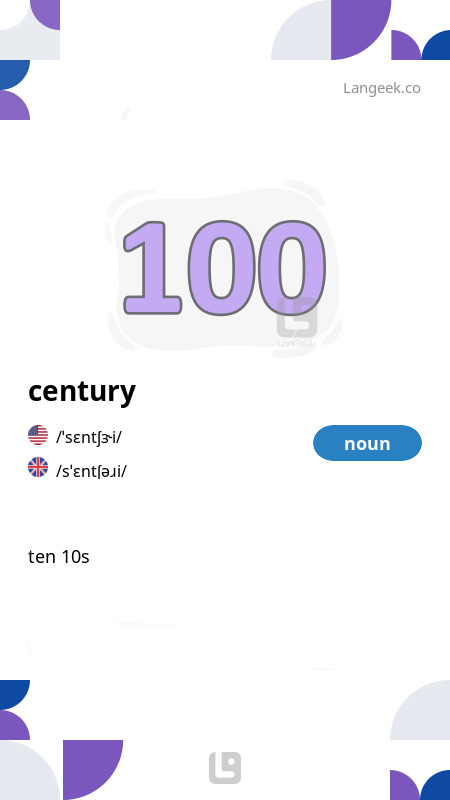 Definition & Meaning of "Century" | Picture Dictionary