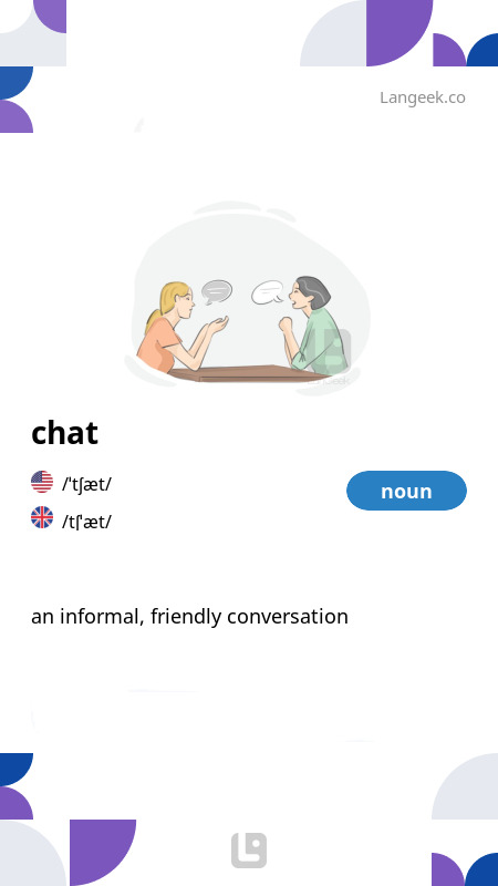 Definition & Meaning of "Chat" | Picture Dictionary