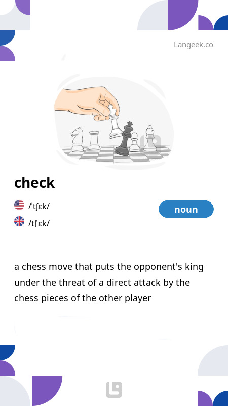 Definition & Meaning of "Check" | Picture Dictionary