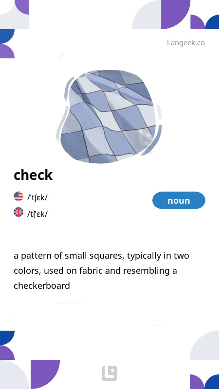 Definition & Meaning of "Check" | Picture Dictionary