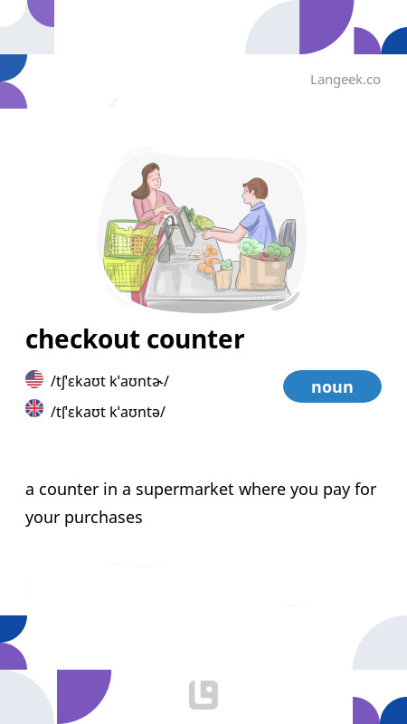 Definition & Meaning of "Checkout counter" | Picture Dictionary