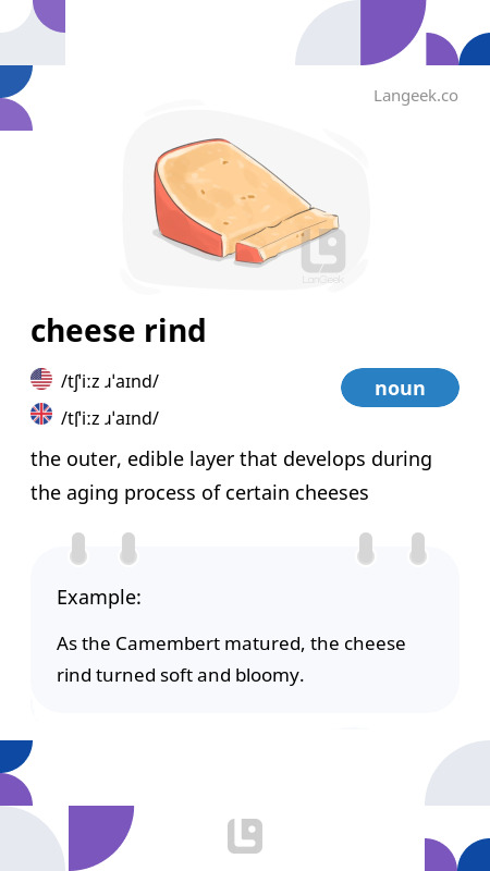 Definition & Meaning of "Cheese rind" | Picture Dictionary