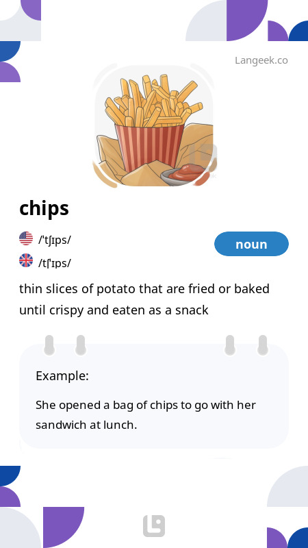 Definition & Meaning of "Chips" | Picture Dictionary