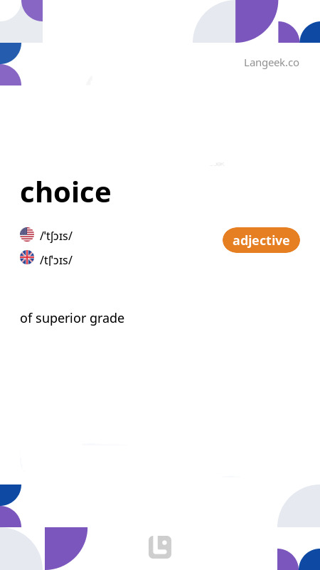 Definition & Meaning of "Choice" | Picture Dictionary