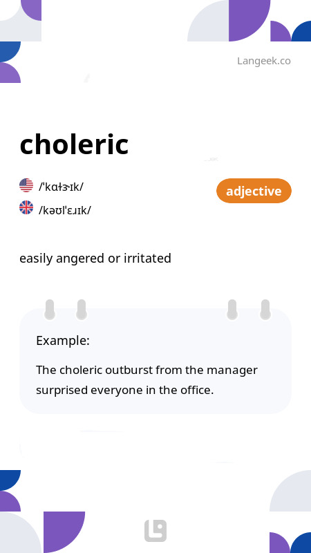Definition & Meaning of "Choleric" | Picture Dictionary