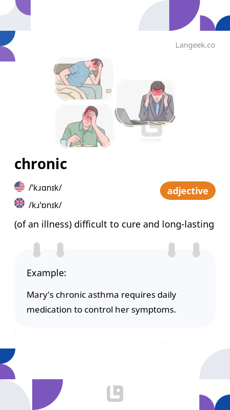 Definition & Meaning of "Chronic" | LanGeek