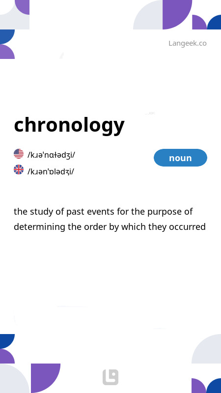 Definition & Meaning of "Chronology" | Picture Dictionary