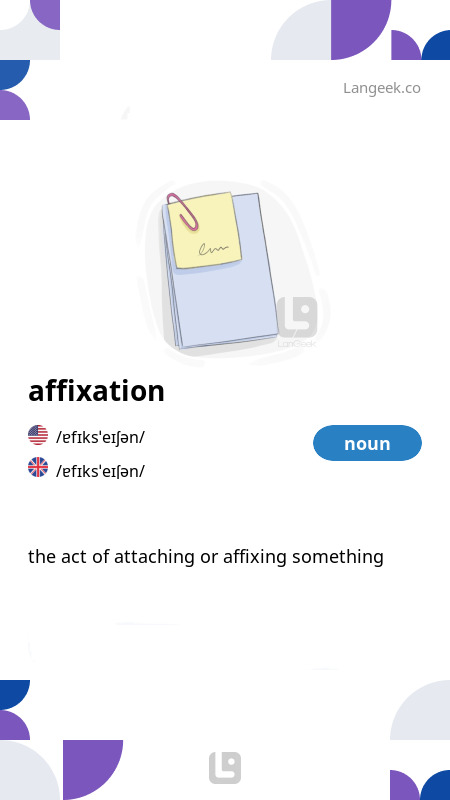 Definition & Meaning of "Affixation" | LanGeek
