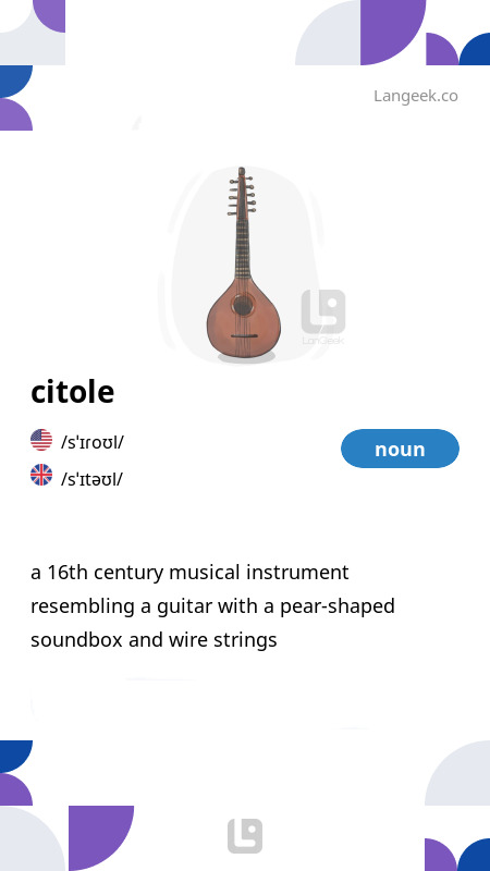 Definition & Meaning of "Citole" | Picture Dictionary