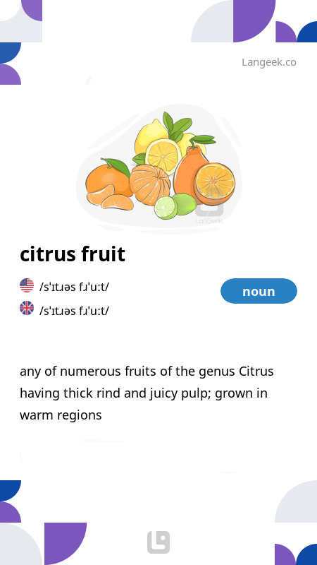 Definition & Meaning of "Citrus fruit" | Picture Dictionary