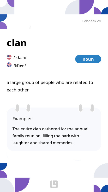 Definition & Meaning of "Clan" | Picture Dictionary