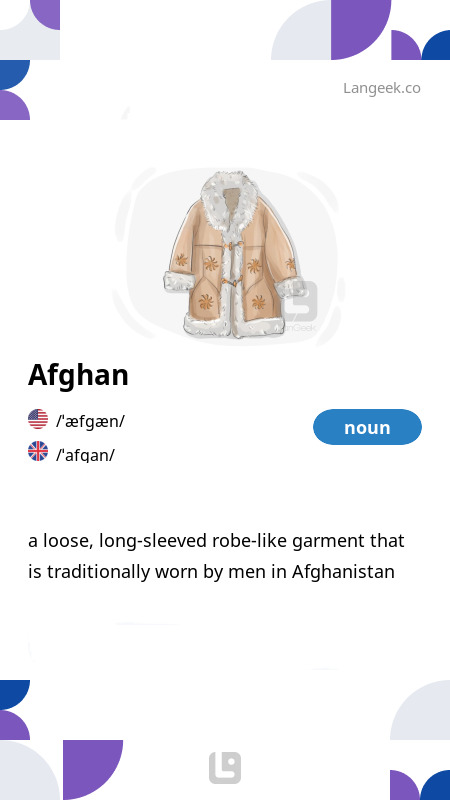 Definition & Meaning of "Afghan" | LanGeek
