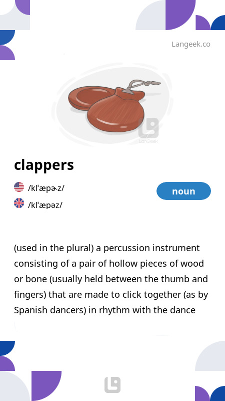 Definition & Meaning of "Clappers" | LanGeek