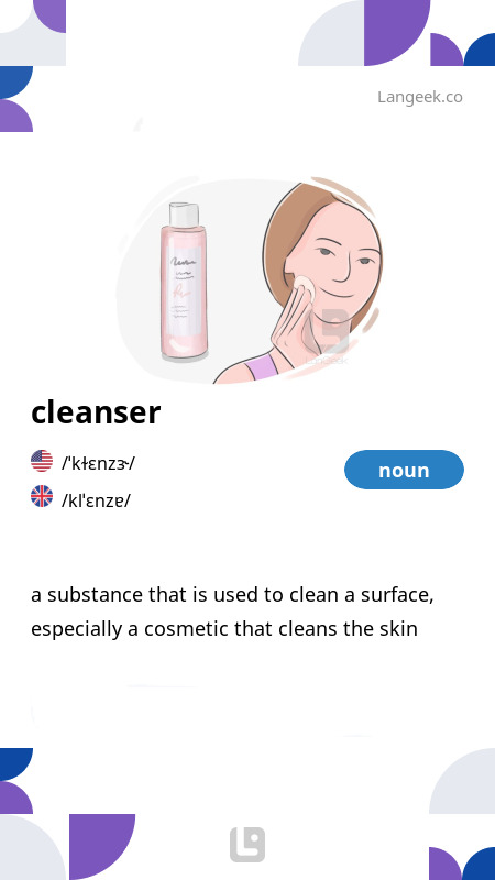 Definition & Meaning of "Cleanser" | Picture Dictionary