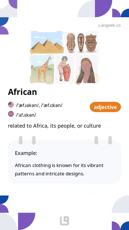 Definition & Meaning of "African" | Picture Dictionary