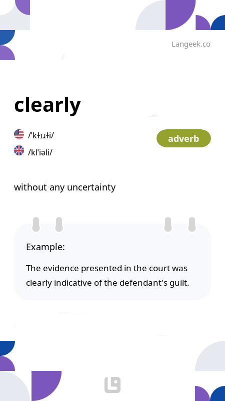 Definition & Meaning of "Clearly" | Picture Dictionary