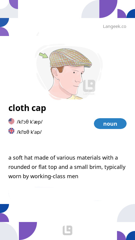 Definition & Meaning of "Cloth cap" | Picture Dictionary