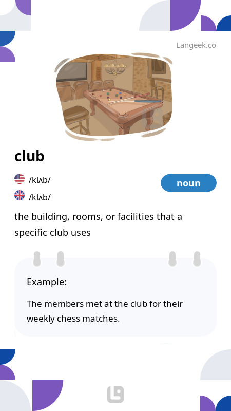 Definition & Meaning of "Club" | LanGeek