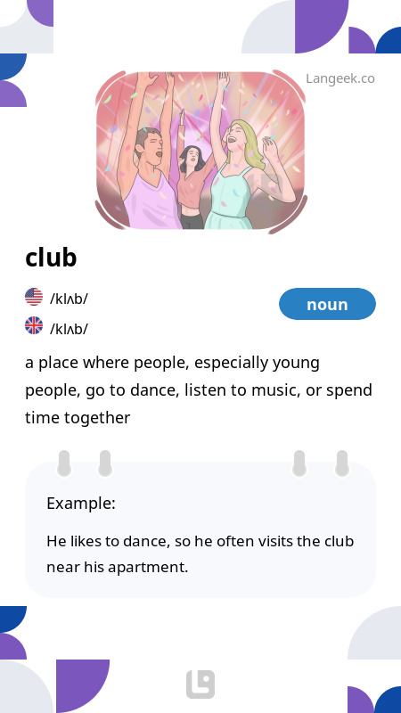Definition & Meaning of "Club" | LanGeek