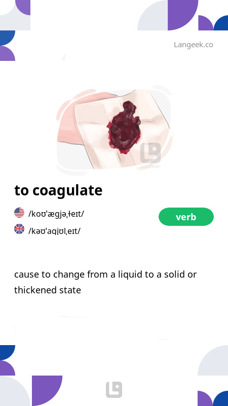 Definition & Meaning of "Coagulate" | Picture Dictionary