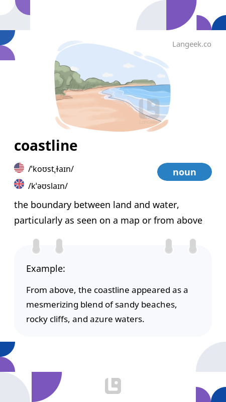 Definition & Meaning of "Coastline" | Picture Dictionary