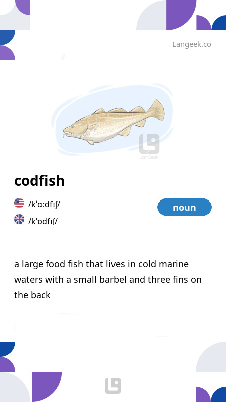 Definition & Meaning of "Codfish" | LanGeek