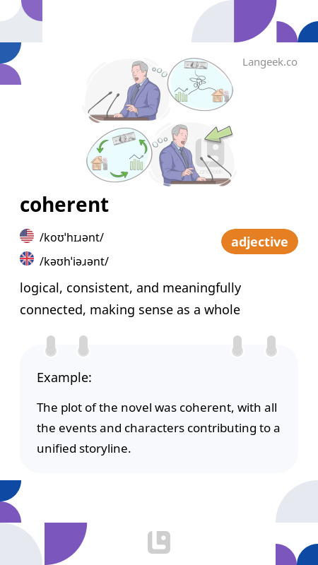 Definition & Meaning of "Coherent" | Picture Dictionary