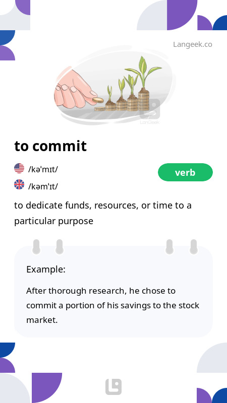 Definition & Meaning of "Commit" | Picture Dictionary
