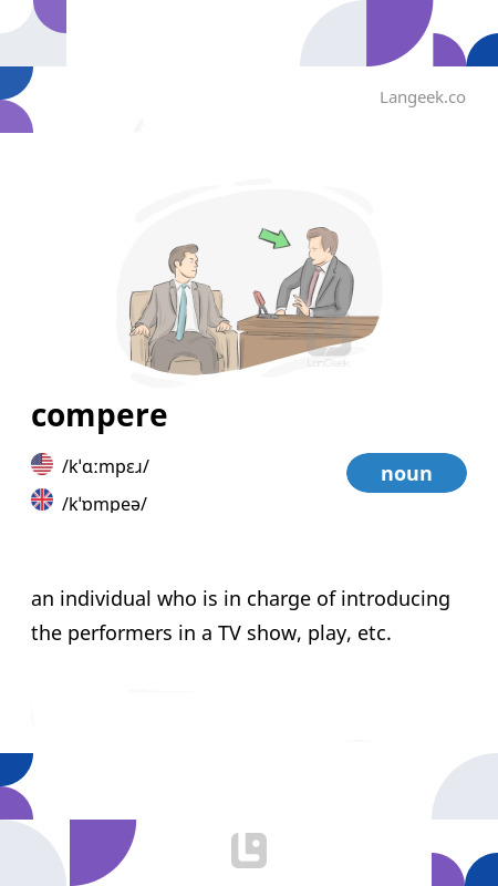 Definition & Meaning of "Compere" | Picture Dictionary