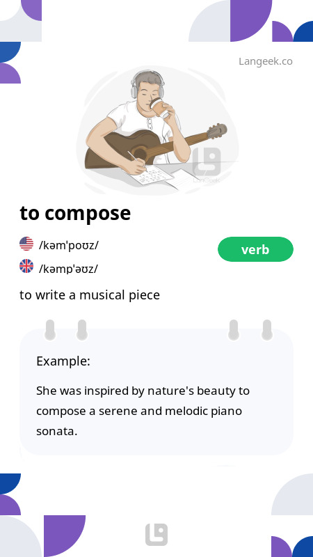 Definition & Meaning of "Compose" | Picture Dictionary