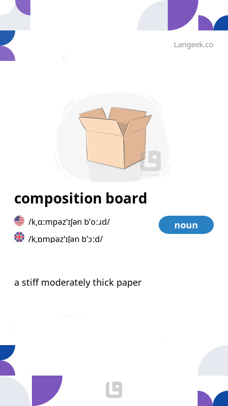 Definition & Meaning of "Composition board" | Picture Dictionary