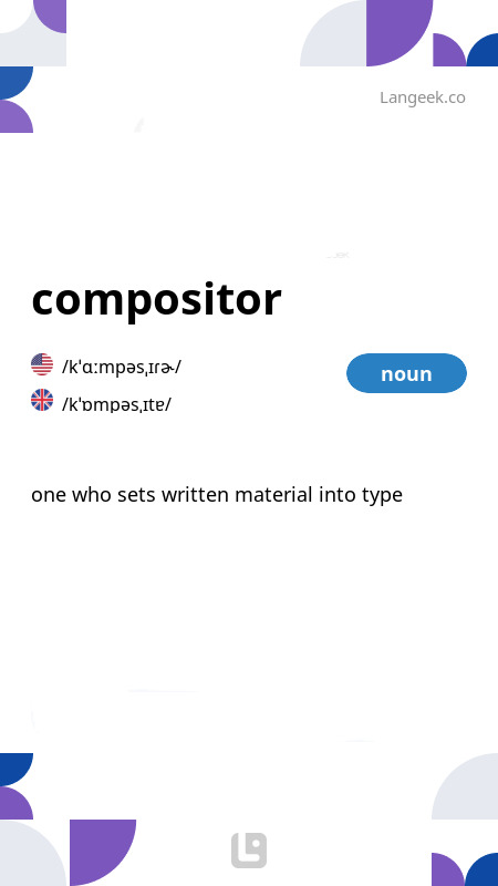 Definition & Meaning of "Compositor" | Picture Dictionary