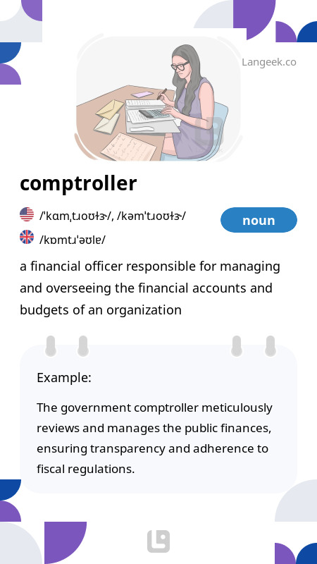 Definition & Meaning of "Comptroller" | LanGeek