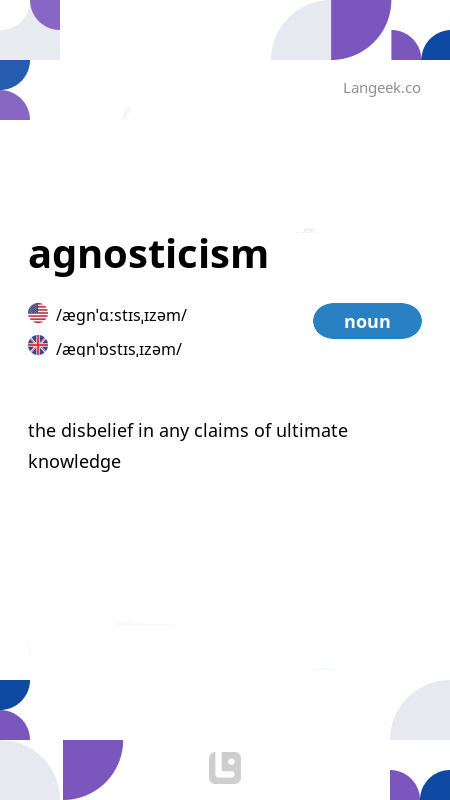 Definition & Meaning of "Agnosticism" | Picture Dictionary