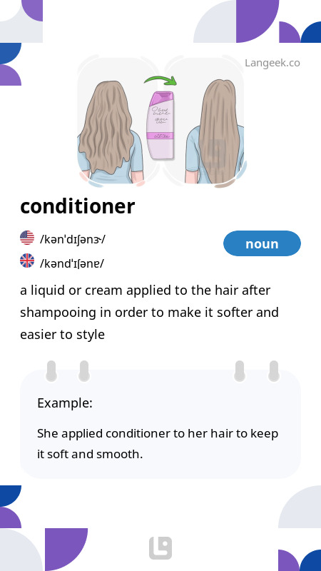 Definition & Meaning of "Conditioner" | Picture Dictionary