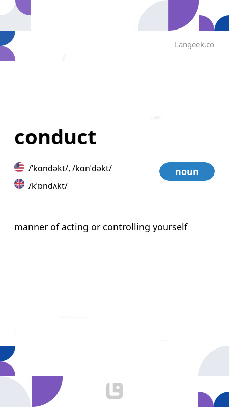 Definition & Meaning of "Conduct" | Picture Dictionary