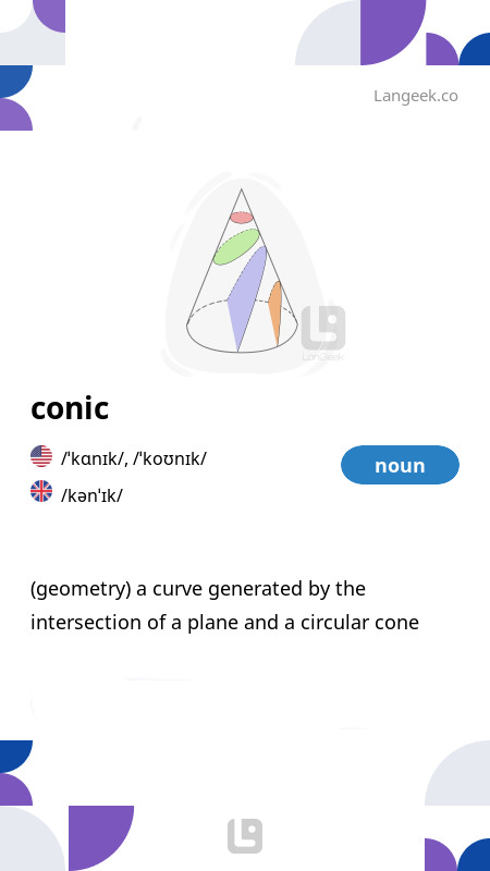 Definition & Meaning of "Conic" | LanGeek