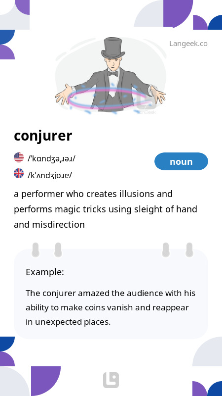 Definition & Meaning of "Conjurer" | Picture Dictionary