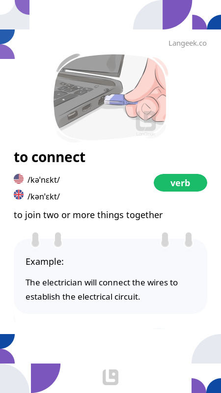 Definition & Meaning of "Connect" | Picture Dictionary