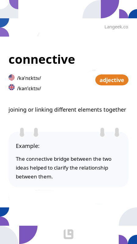 Definition & Meaning of "Connective" | Picture Dictionary