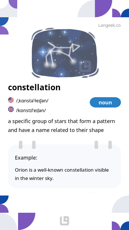 Definition & Meaning of "Constellation" | Picture Dictionary