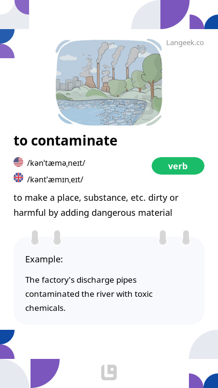 Definition & Meaning of "Contaminate" | Picture Dictionary