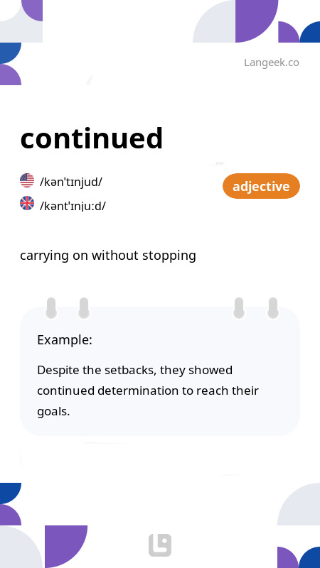 Definition & Meaning of "Continued" | Picture Dictionary