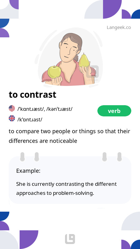 Definition & Meaning of "Contrast" | Picture Dictionary