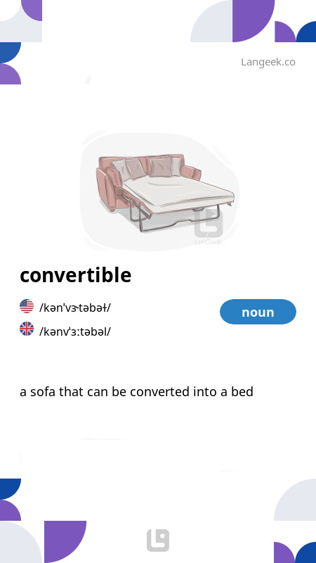 Definition & Meaning of "Convertible" | Picture Dictionary