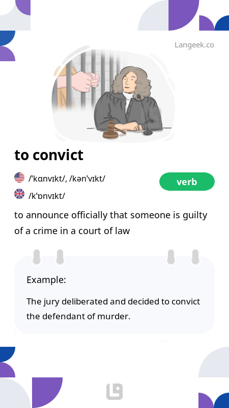 Definition & Meaning of "Convict" | Picture Dictionary