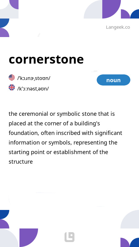 Definition & Meaning of "Cornerstone" | Picture Dictionary