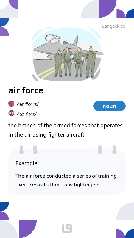 Definition & Meaning of "Air force" | Picture Dictionary