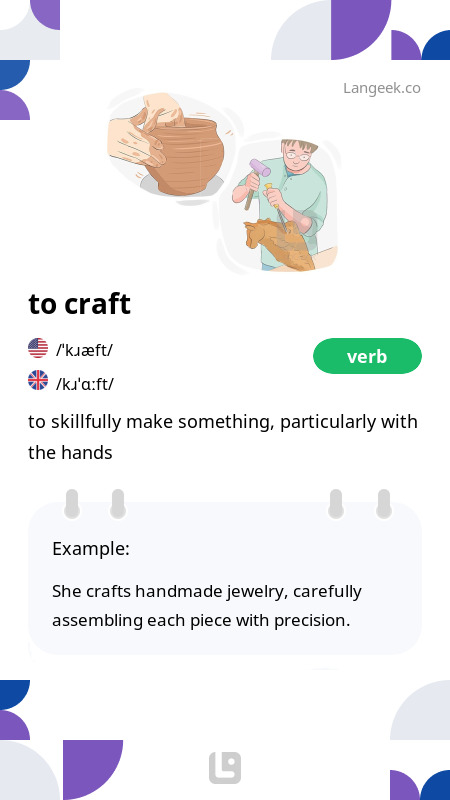 Definition & Meaning of "Craft" | LanGeek
