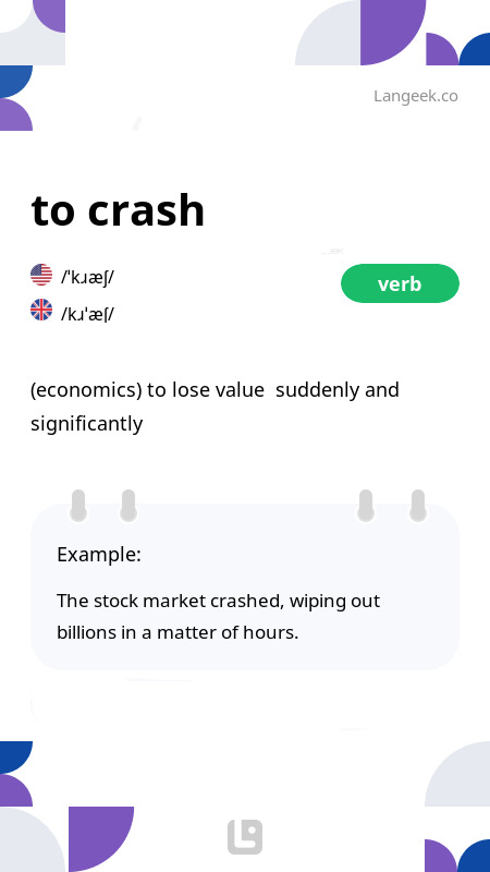 Definition & Meaning of "Crash" | Picture Dictionary